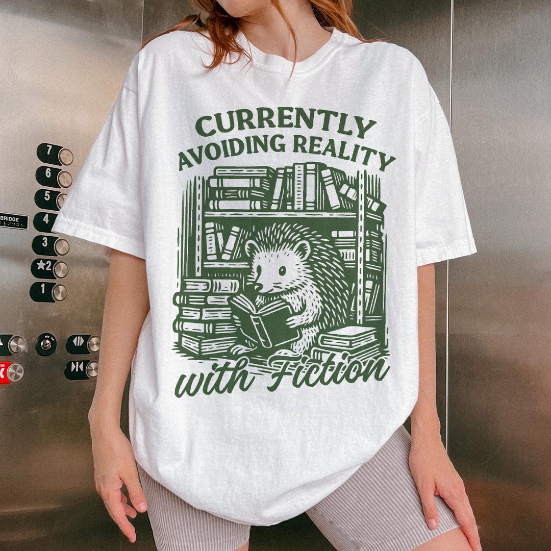 Hedgehog Reading Book Shirt Comfort Colors, Book Lover Hedgehog Shirt ...