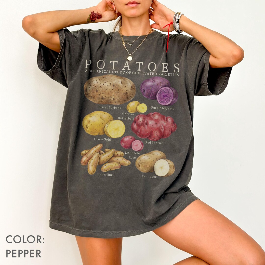 Vintage Potatoes Shirt Comfort Colors, Potato Botanical Shirt ...