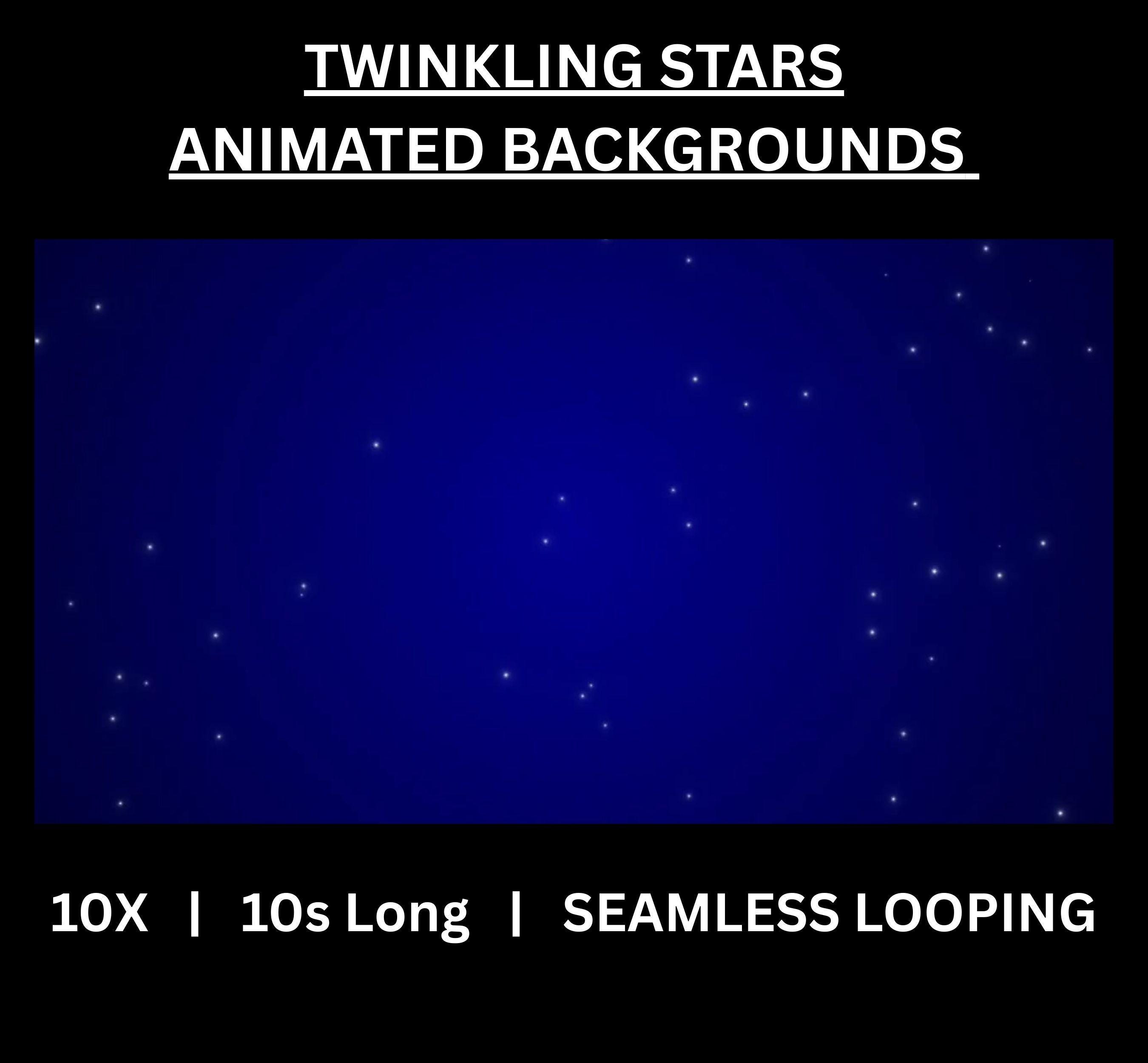 Twinkling Stars Animation Backgrounds: Seamless Loop Stream Overlay ...