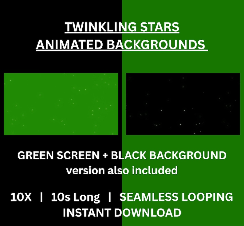 Twinkling Stars Animation Backgrounds: Seamless Loop Stream Overlay ...