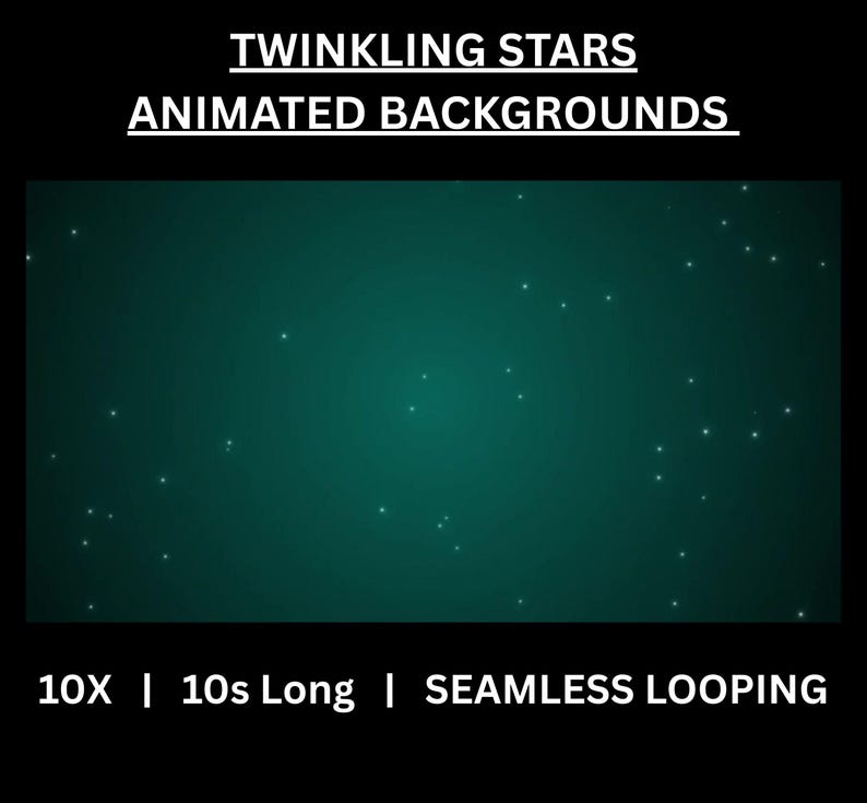 Twinkling Stars Animation Backgrounds: Seamless Loop Stream Overlay ...