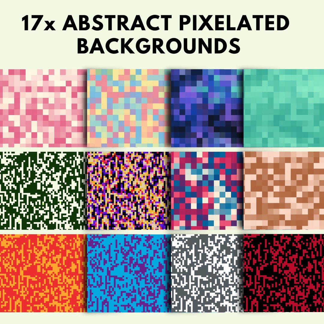 17x Abstract Pixelated Panoramic Backgrounds, Pixelated Texture ...