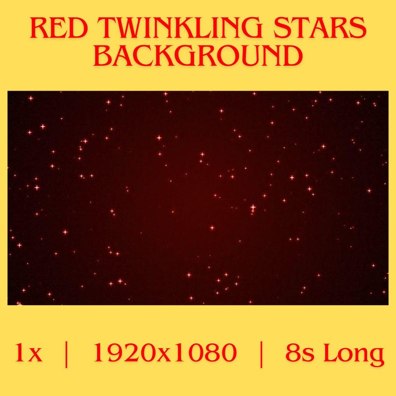 Twinkling Stars Animation Background: Dark Red Stream Overlay (instant ...