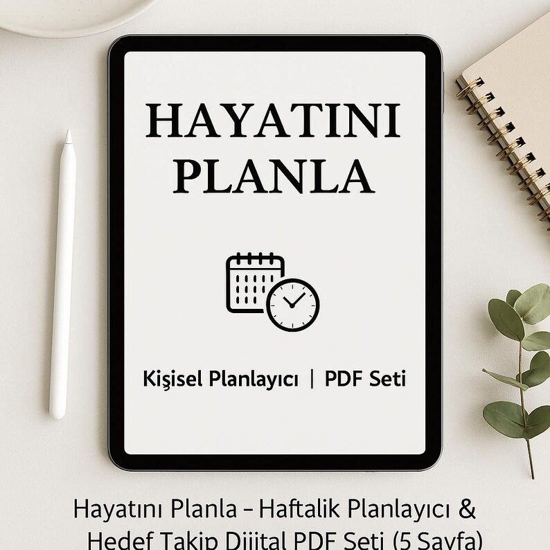 Hayatını Planla - Haftalık Planlayıcı Ve Hedef Takip PDF Seti (5 Sayfa) - Etsy