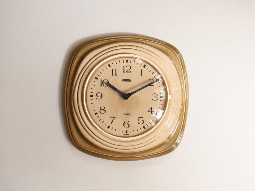 Vintage EMES German Ceramic Wall Clock - Etsy
