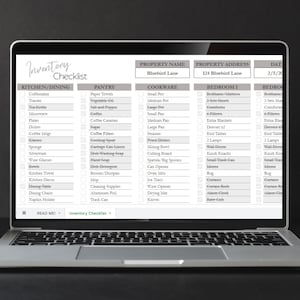 Furniture Inventory Checklist Template, Checklist Inventory Bundle ...