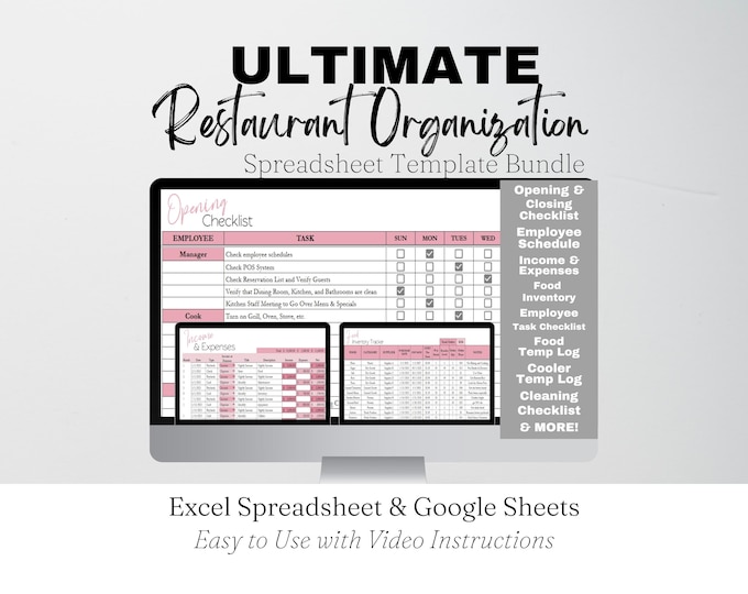 Recipe and Spec Templates for Restaurants, Editable Canva Templates, 13 ...
