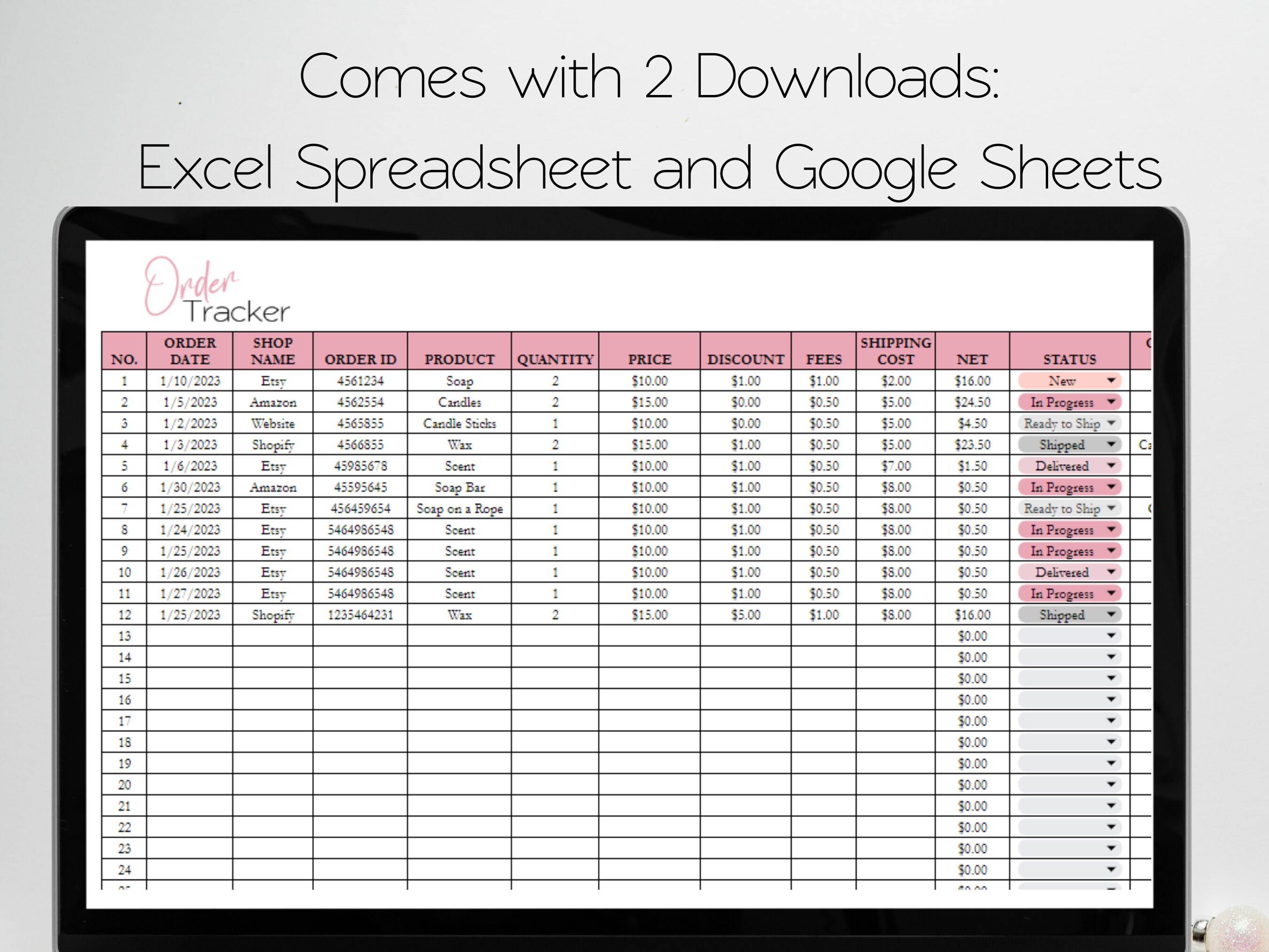 Business Planner Excel Business Expense Tracker Google - Etsy