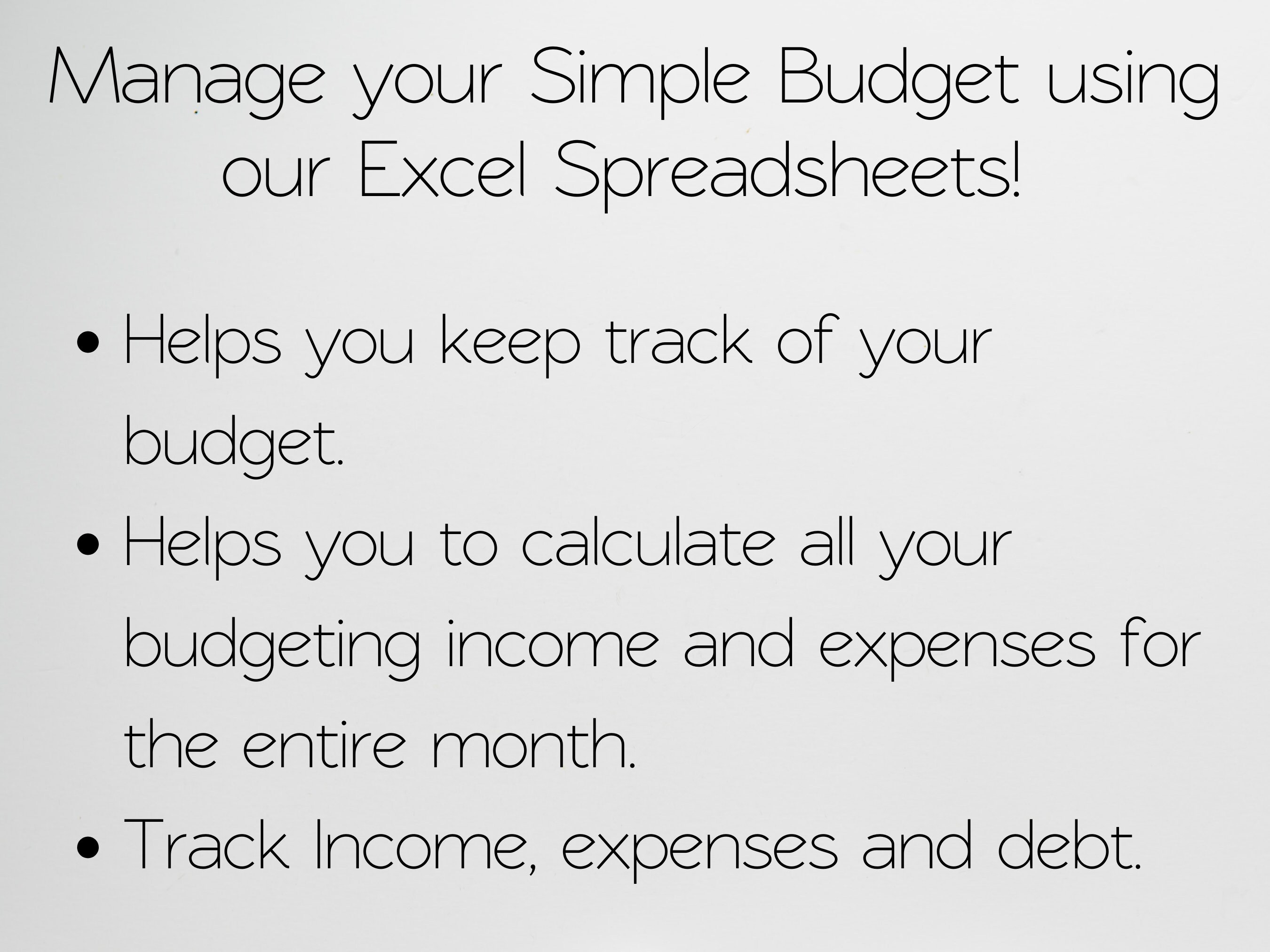 Simple Budget Spreadsheet Excel Simple Budget Template Google - Etsy