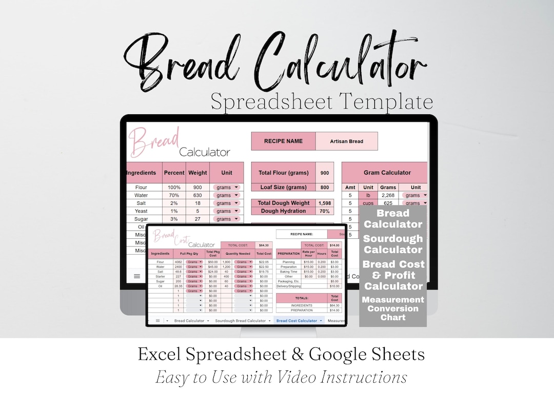 Bread Calculator, Sourdough Bread Tools, Bakers Percentage Calculator ...