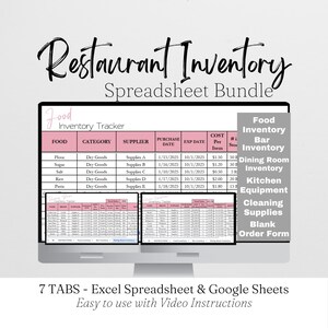 Restaurant Inventory Tracker Template Google Sheets, Bar Inventory ...