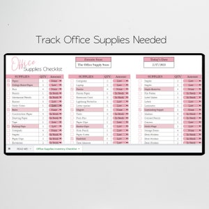 Office Supplies Checklist, Business Office Supplies Checklist Template ...