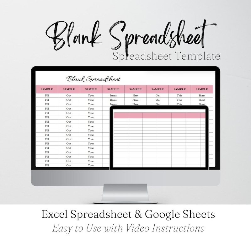Blank Budget Spreadsheet - Etsy