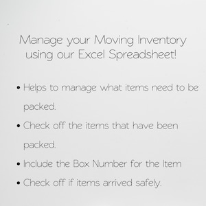 Moving Inventory Template Google Sheets, Moving Planner, Moving List ...