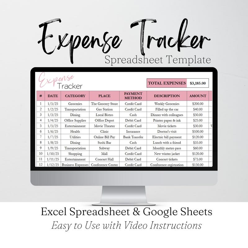 Travel Expense Report Excel - Etsy