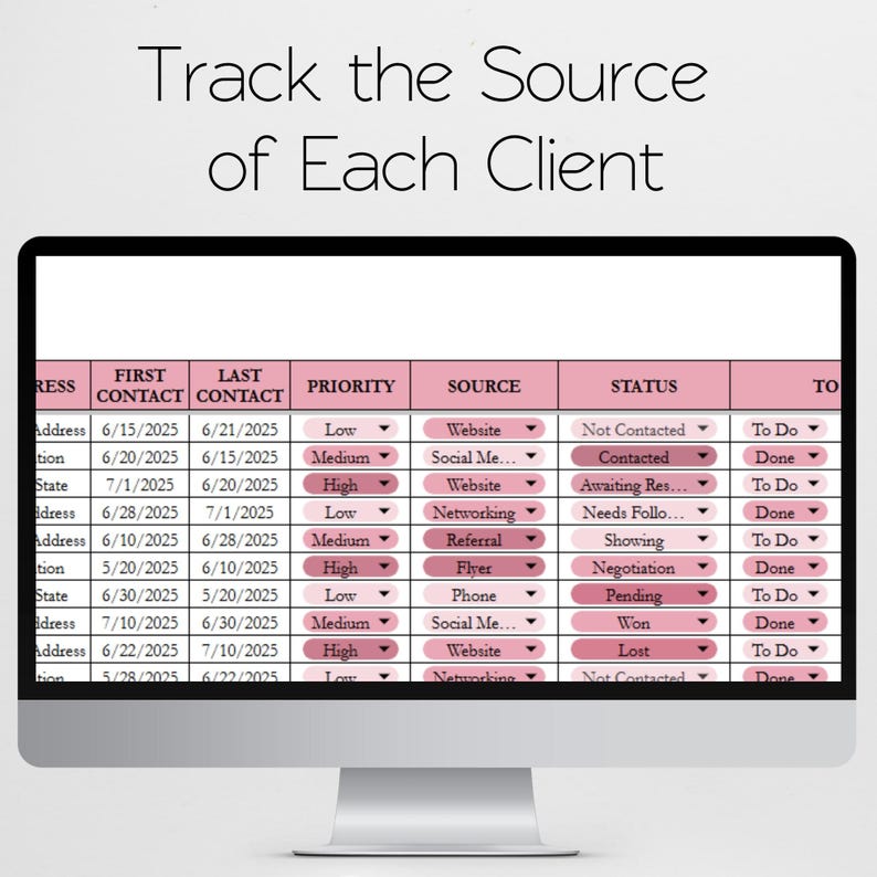 Client Tracker Excel, Client Tracker Google Sheets, Client Tracker ...