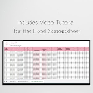Real Estate Excel, Real Estate Templates, Realtor Template, Task ...
