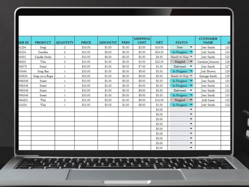 Business Order Tracker Template Order Tracker Google Sheets - Etsy