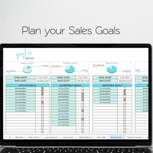 Sales Planner Template Excel Spreadsheet, Sales Management Template ...