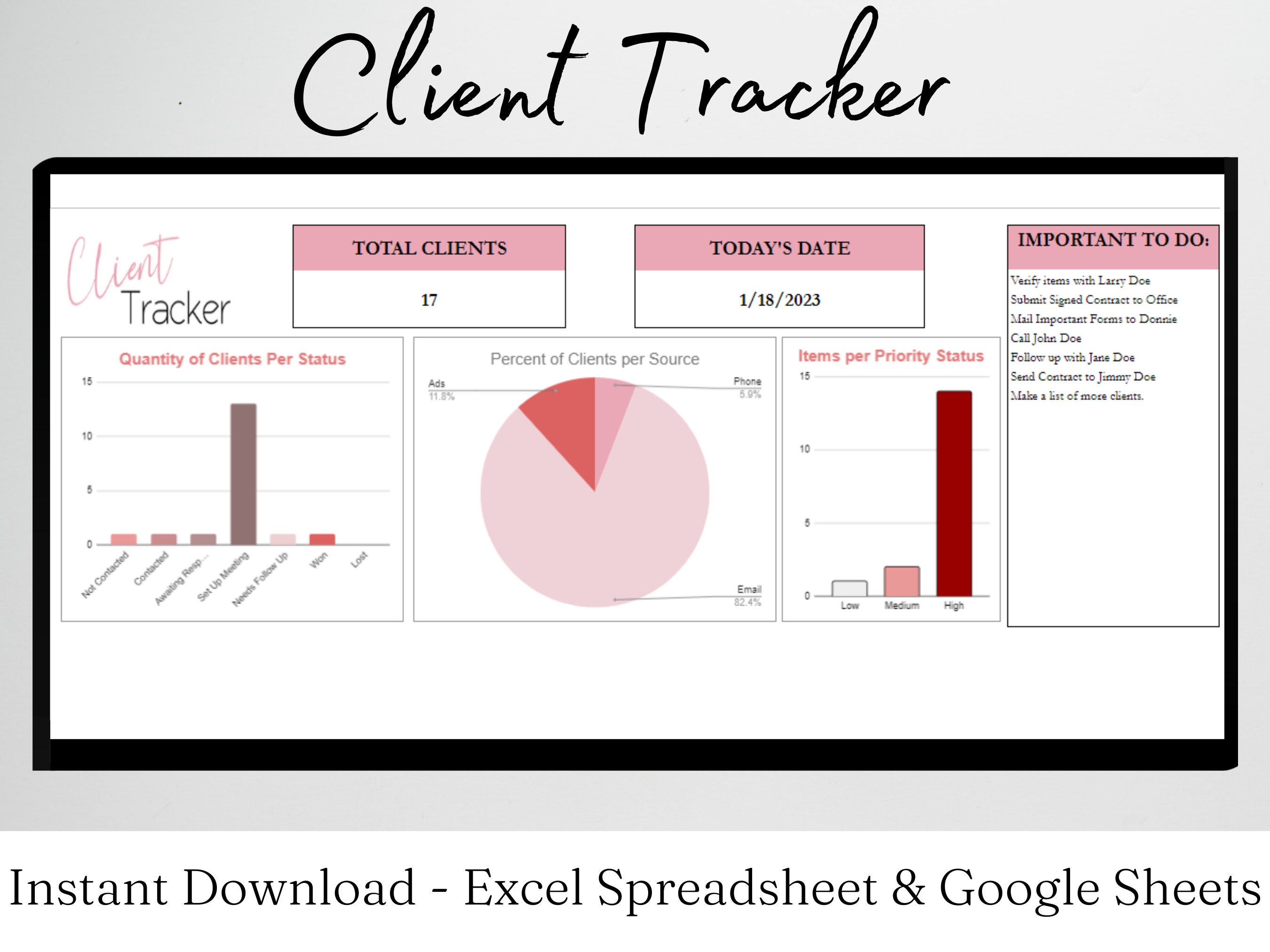Client Tracker Excel, Client Tracker Google Sheets, Client Tracker ... Client Tracker Excel, Client Tracker Google Sheets, Client Tracker ...