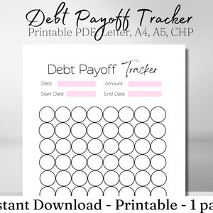Debt Payoff Tracker, Debt Pay off Tracker, Debt Payoff Coloring Page ...