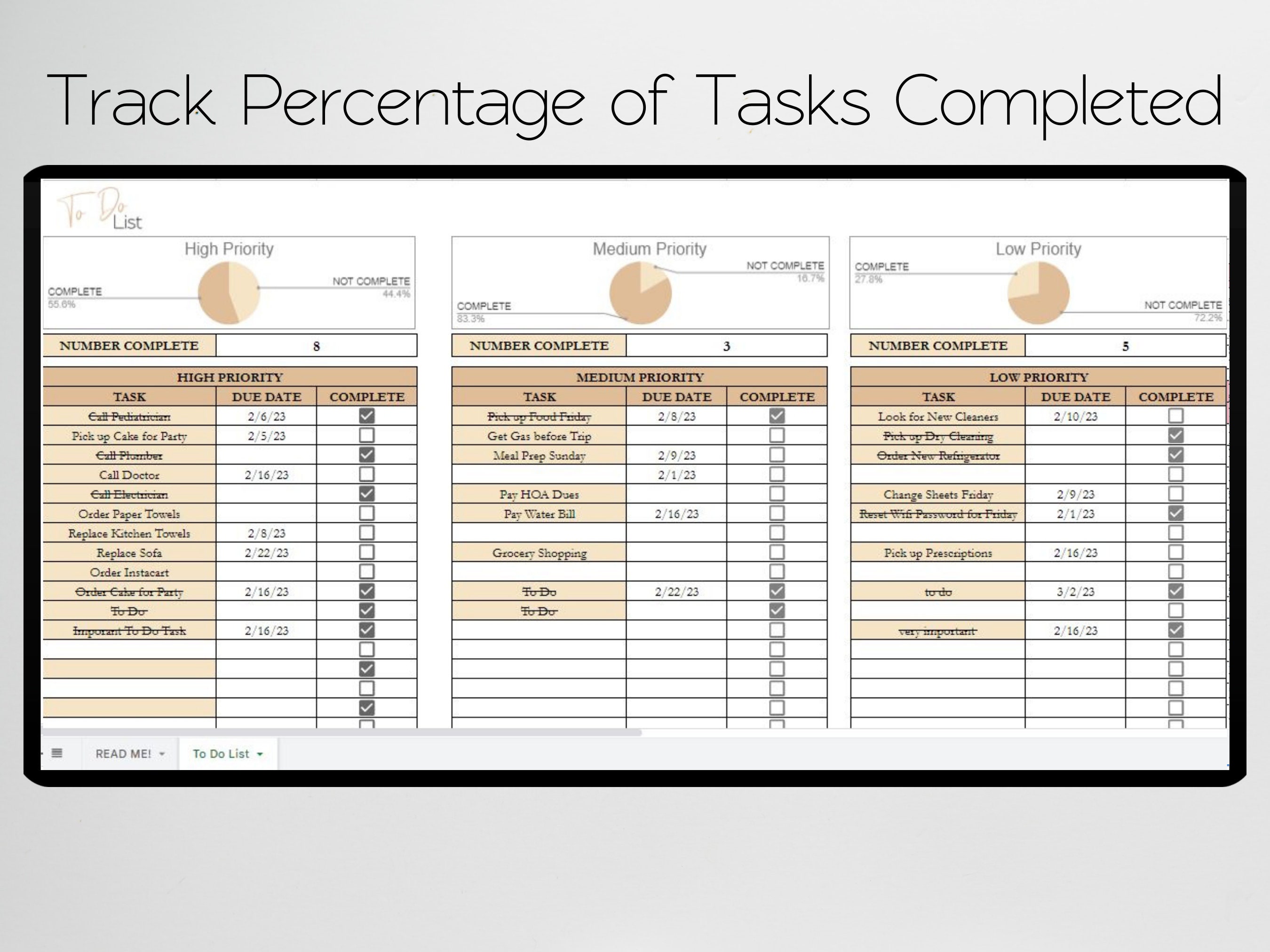 To Do List Google Sheets to Do List Spreadsheet to Do List - Etsy