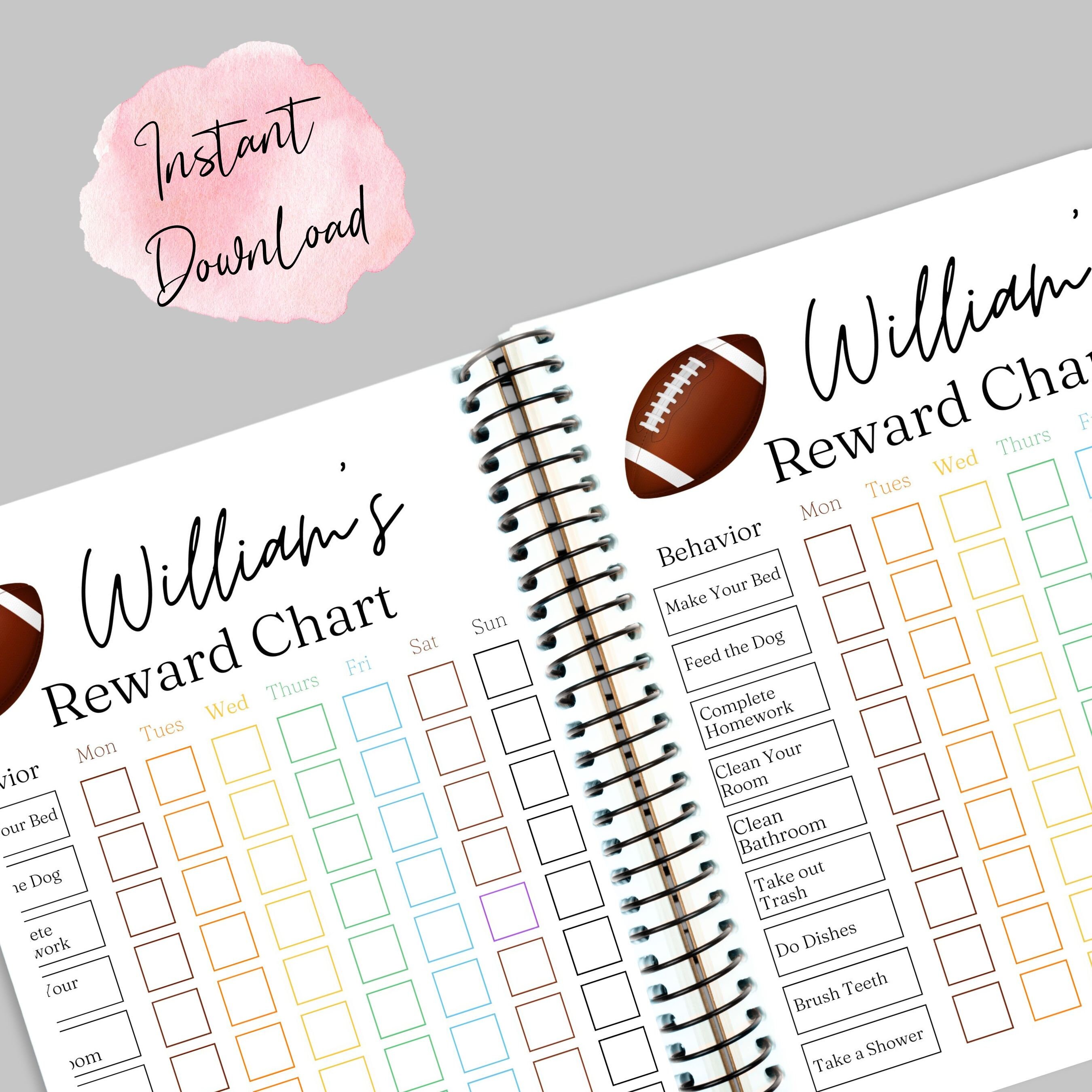 Kids Reward Chart Printable, Responsibility Chart, Kids Chore Chart ...