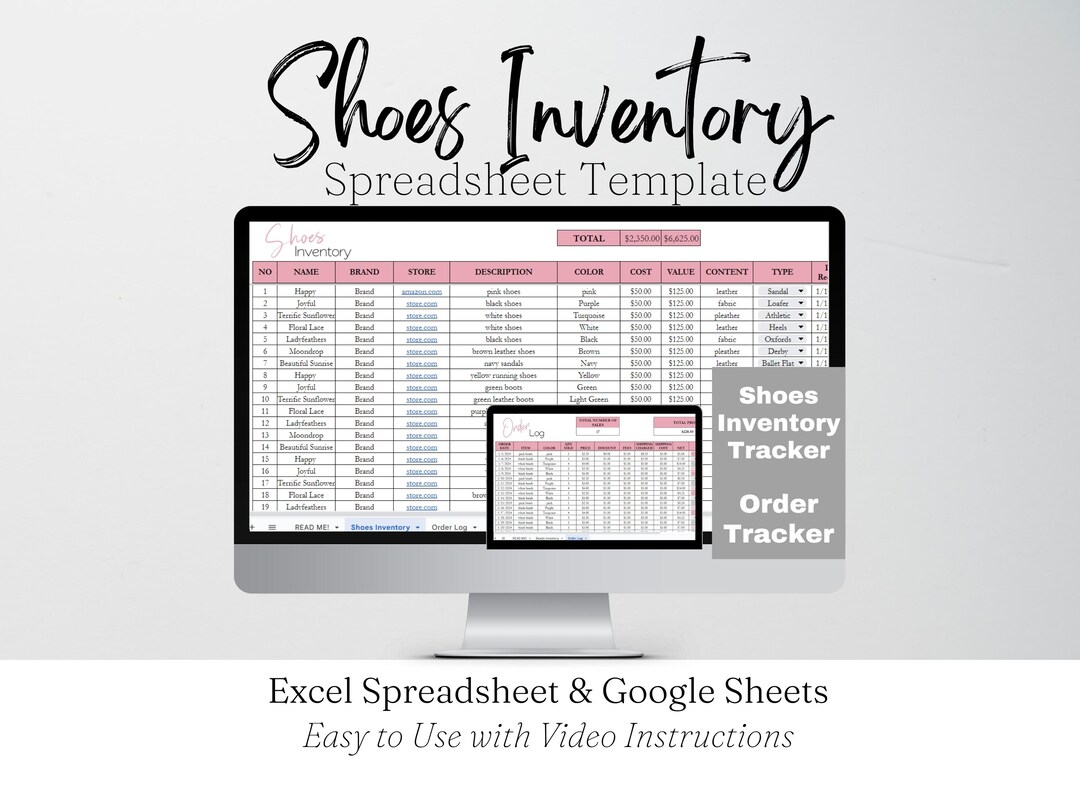 Shoes Inventory Template, Shoe Collection, Shoes Organization ...