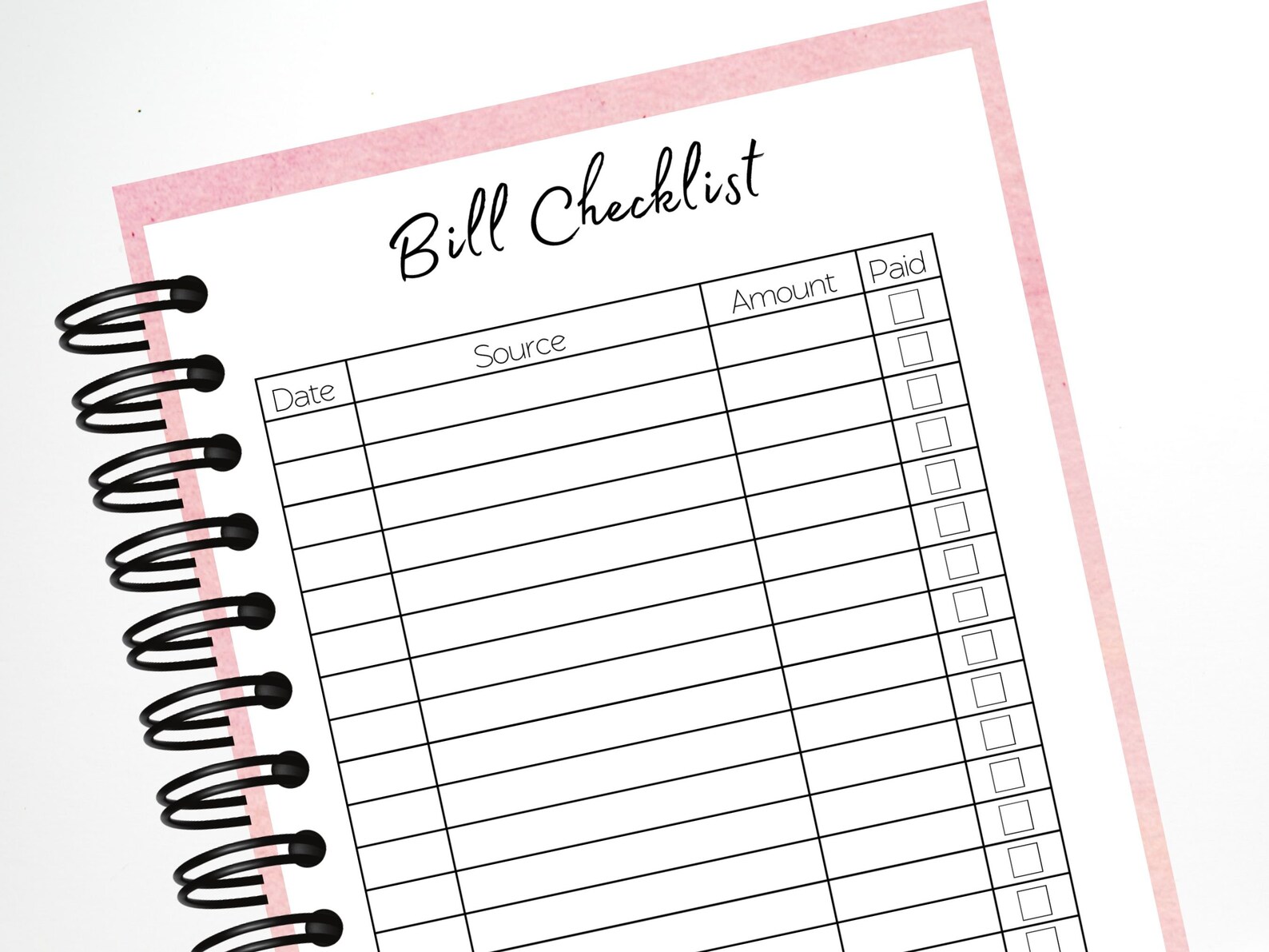Bill Checklist Bill Tracker Printable Yearly Bill Tracker - Etsy