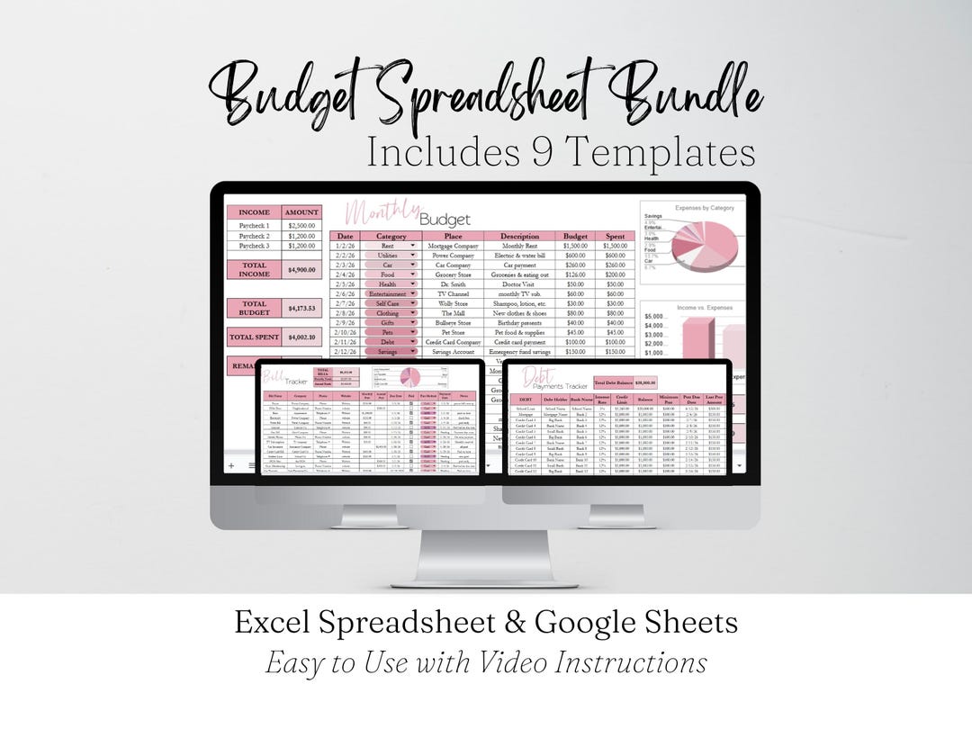 Budget Planner Digital Bundle, Ultimate Budget Google Sheet Template ...