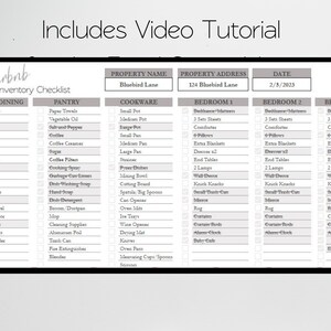 Furniture Inventory Checklist Template, Checklist Inventory Bundle ...