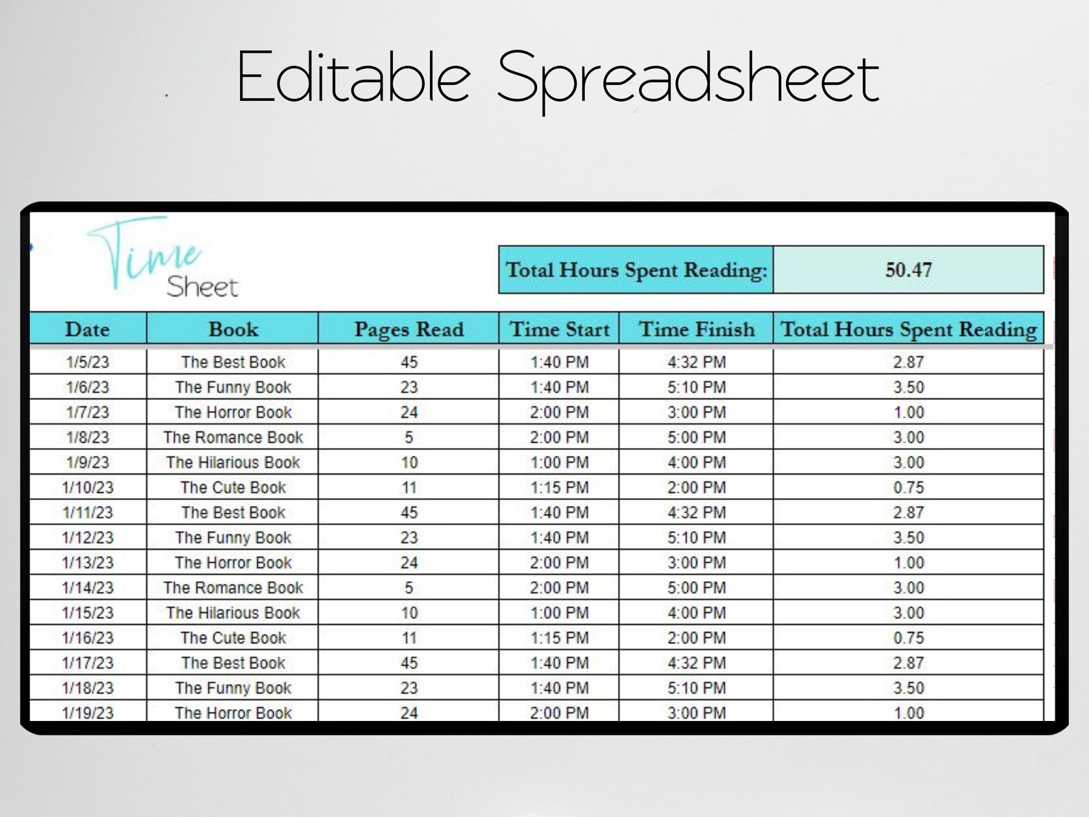 Reading Tracker Spreadsheet Reading Tracker Google Sheets - Etsy