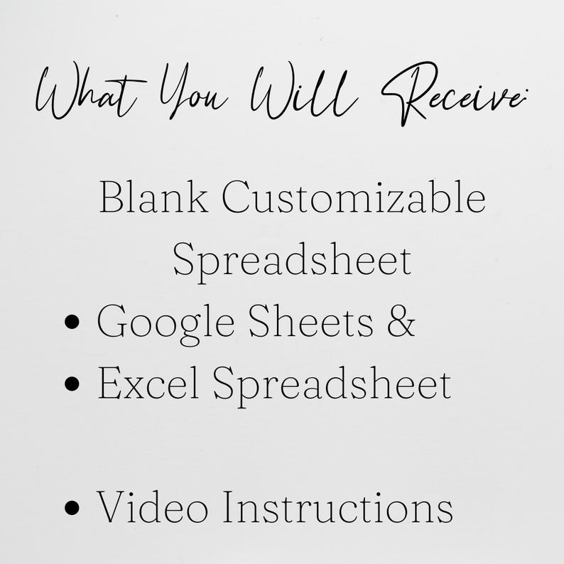 Blank Spreadsheet Template - Customizable Generic Google Sheets for ...