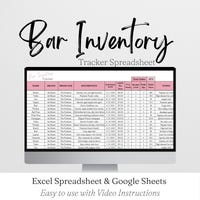 Bar Inventory Tracker - Alcohol Stock Management Google Sheets Template ...