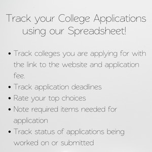College Application Tracker Google Sheet, College Planning Spreadsheet ...