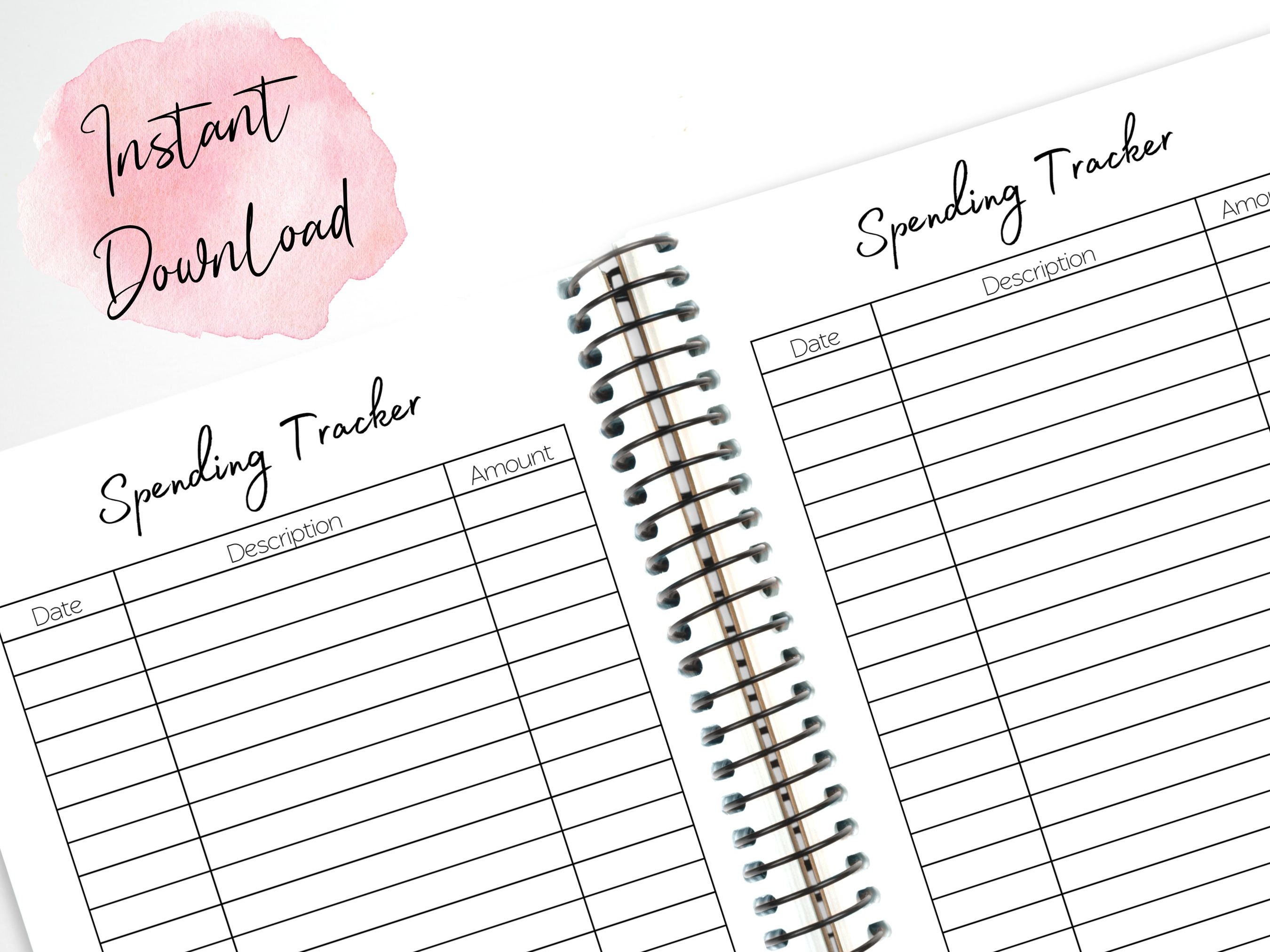 Spending Tracker Template, Spending Tracker Printable, Spending Tracker ...