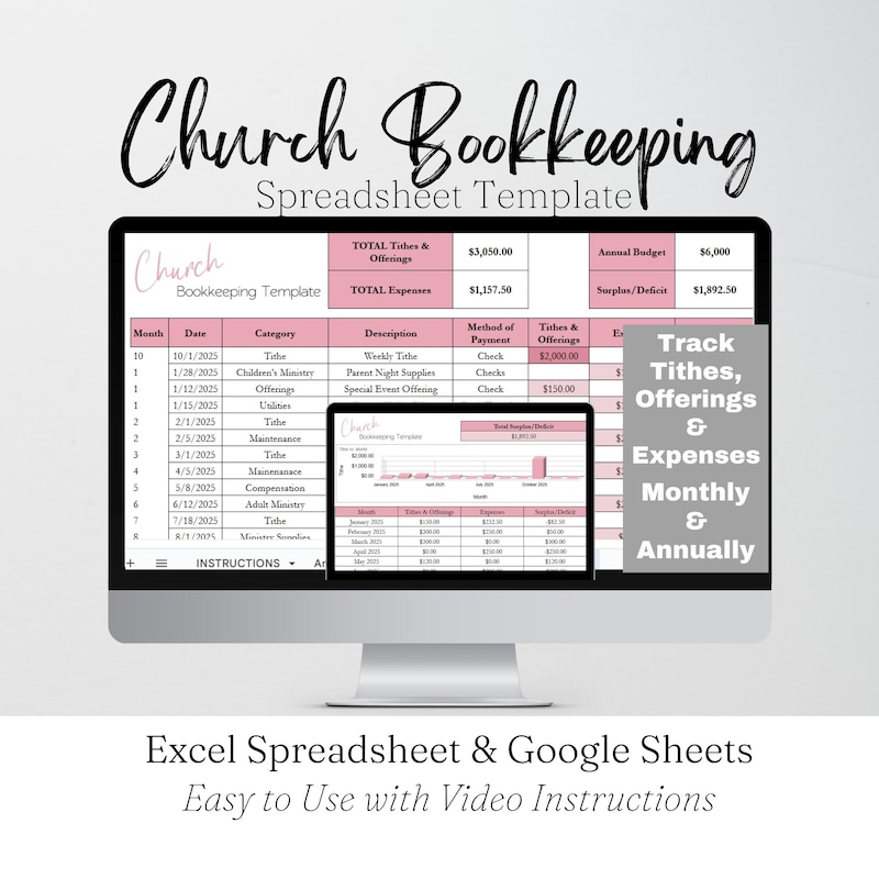 Excel Church Treasurer - Etsy Australia