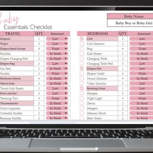 Baby Essentials Checklist Google Sheets, Baby Registry Checklist ...