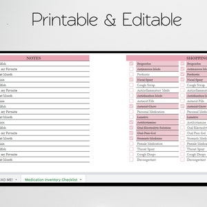 Medication Checklist, Medication Tracker, Daily Medication Log ...