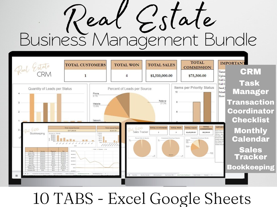 Ultimate Real Estate Business Management Spreadsheet Bundle, Real ...