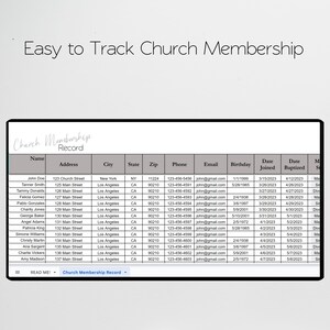 Church Members Directory Template Google Sheets, Church Membership List ...