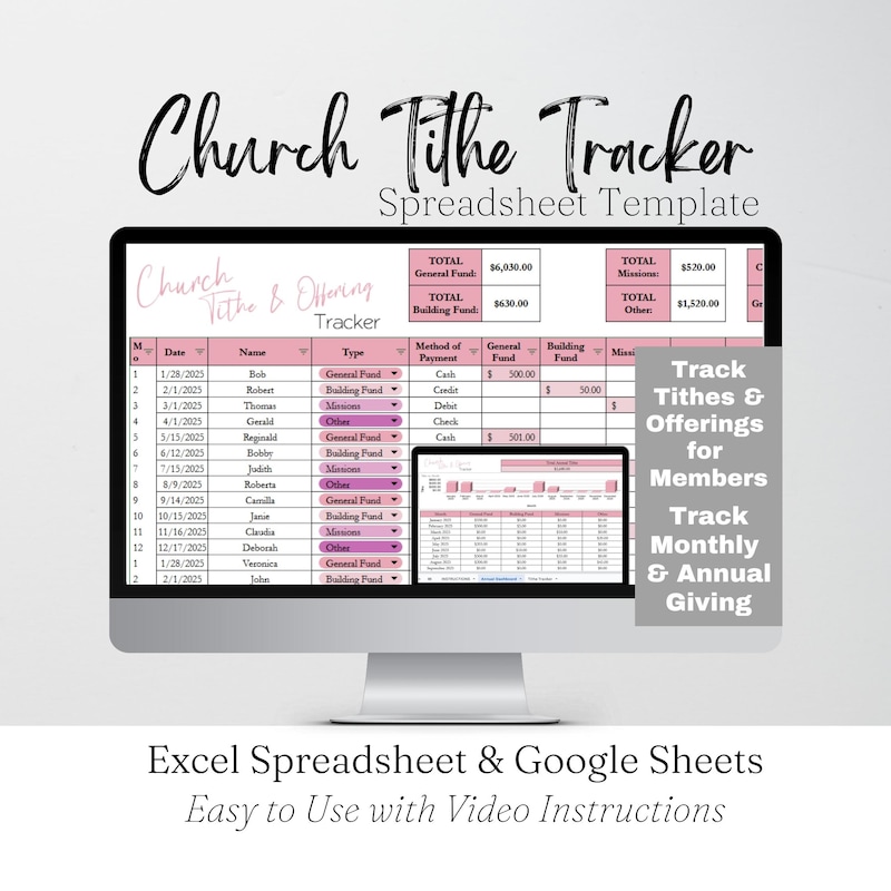 Google Sheets Tithing - Etsy