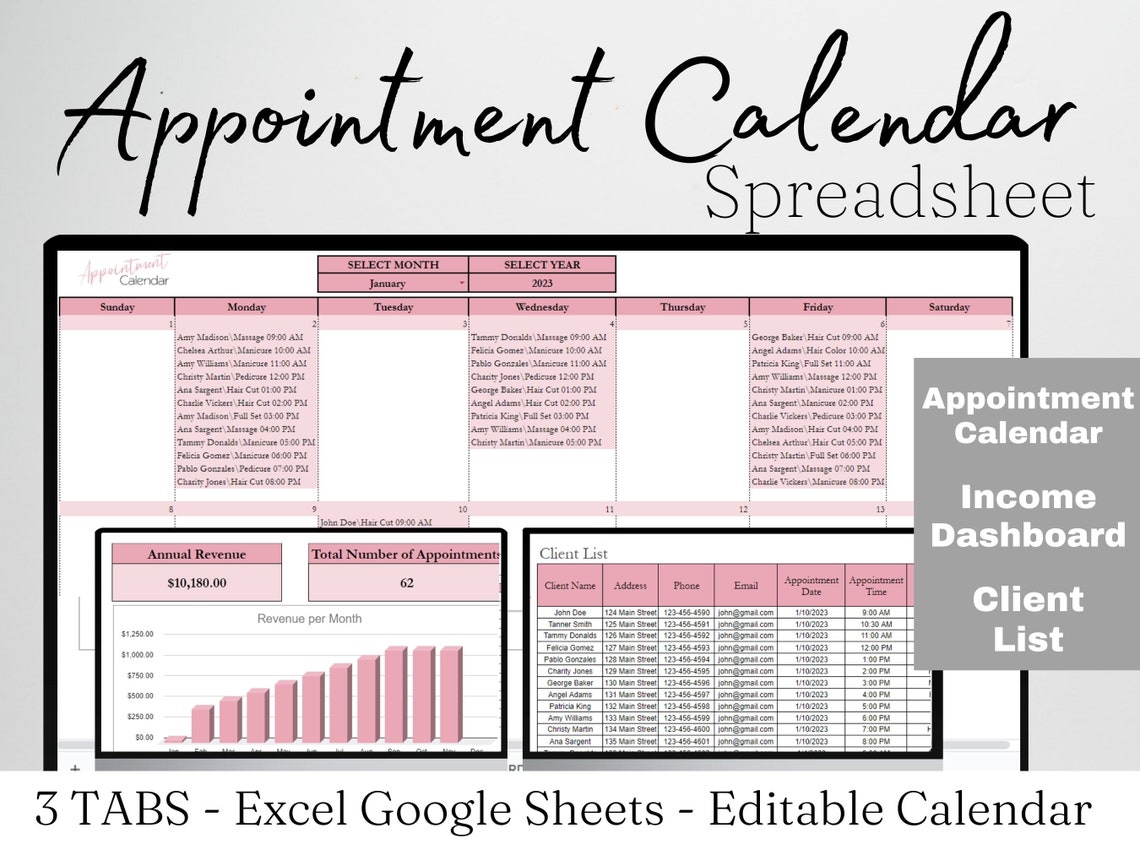 Appointment Calendar Appointment Planner Appointment Book - Etsy