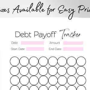 Debt Payoff Tracker, Debt Pay off Tracker, Debt Payoff Coloring Page ...