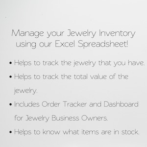 Jewelry Inventory Tracker, Jewelry Making Planner List Excel ...