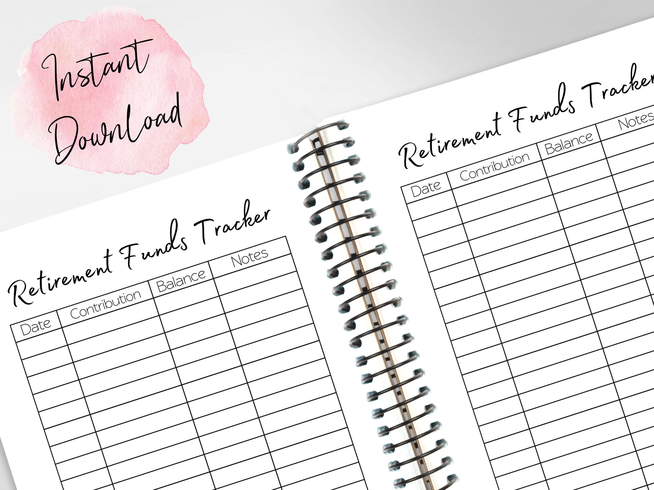 Retirement Tracker, Retirement Template, Retirement Printable ...