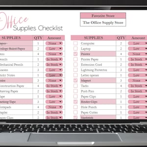Office Supplies Checklist, Business Office Supplies Checklist Template ...