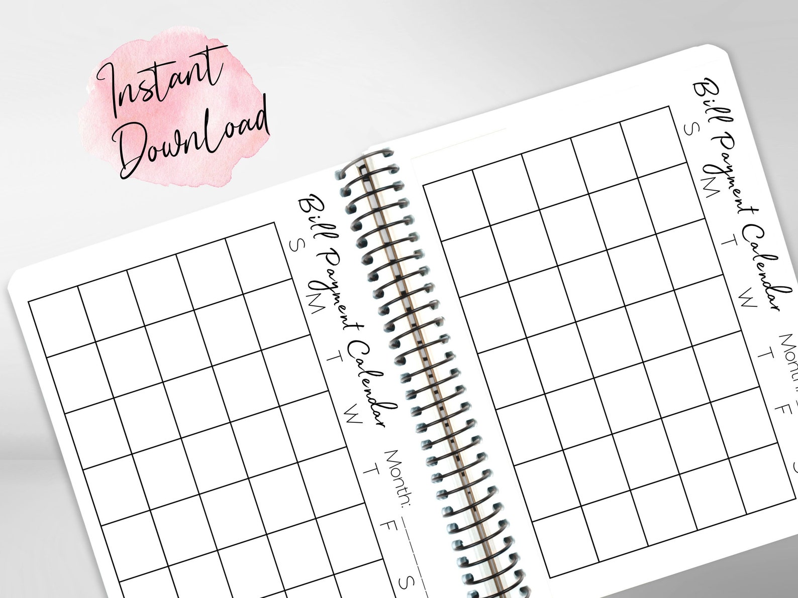 Bill Calendar Printable Bill Payment Calendar Bill Payment - Etsy