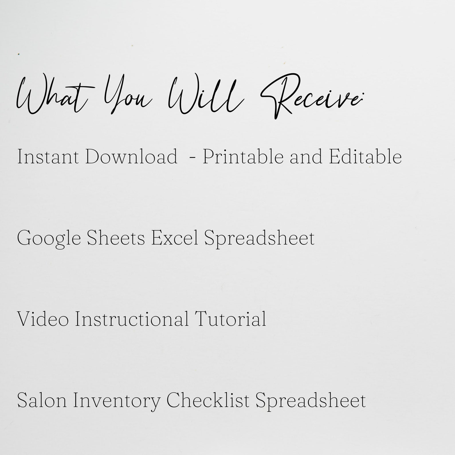 Salon Inventory Template, Salon Inventory Tracker Log, Beauty Salon ...