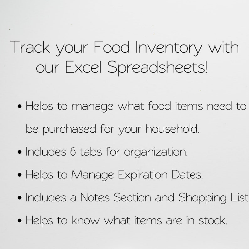 Food Inventory Template Bundle, Ultimate Food Tracker Spreadsheet List ...